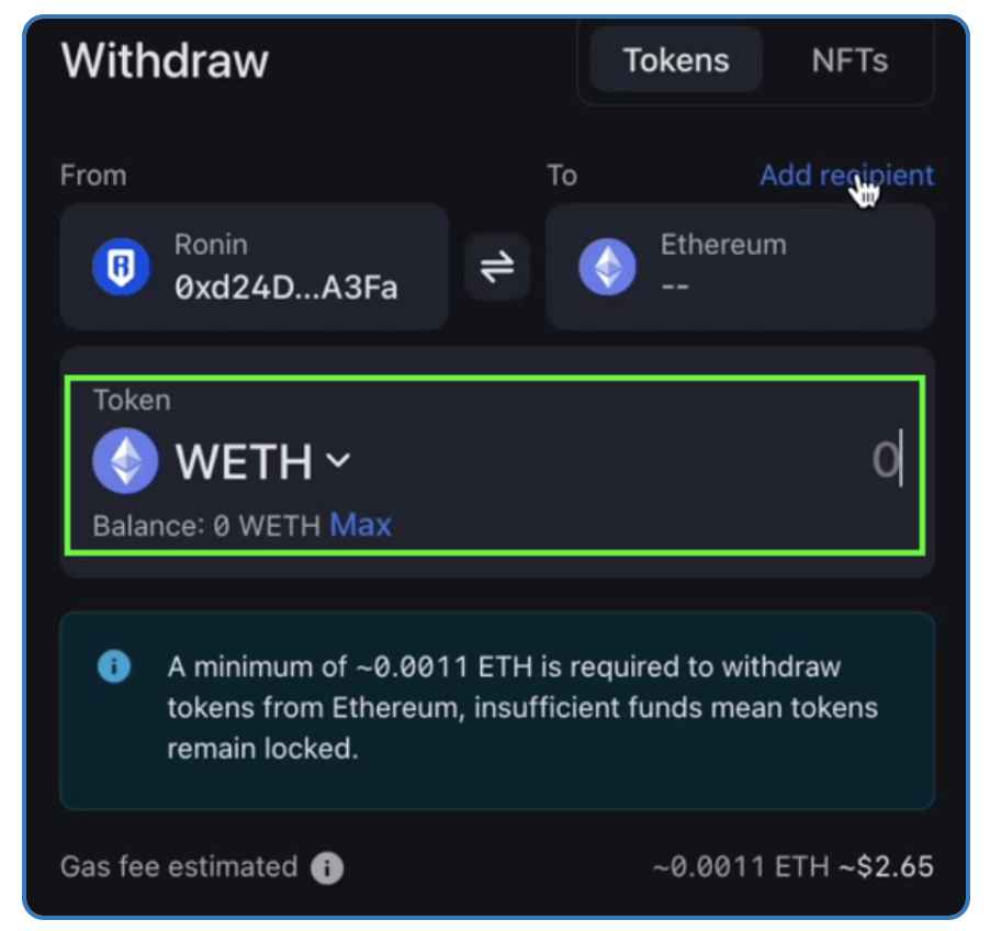 How to Withdraw from your Ronin wallet – Ronin