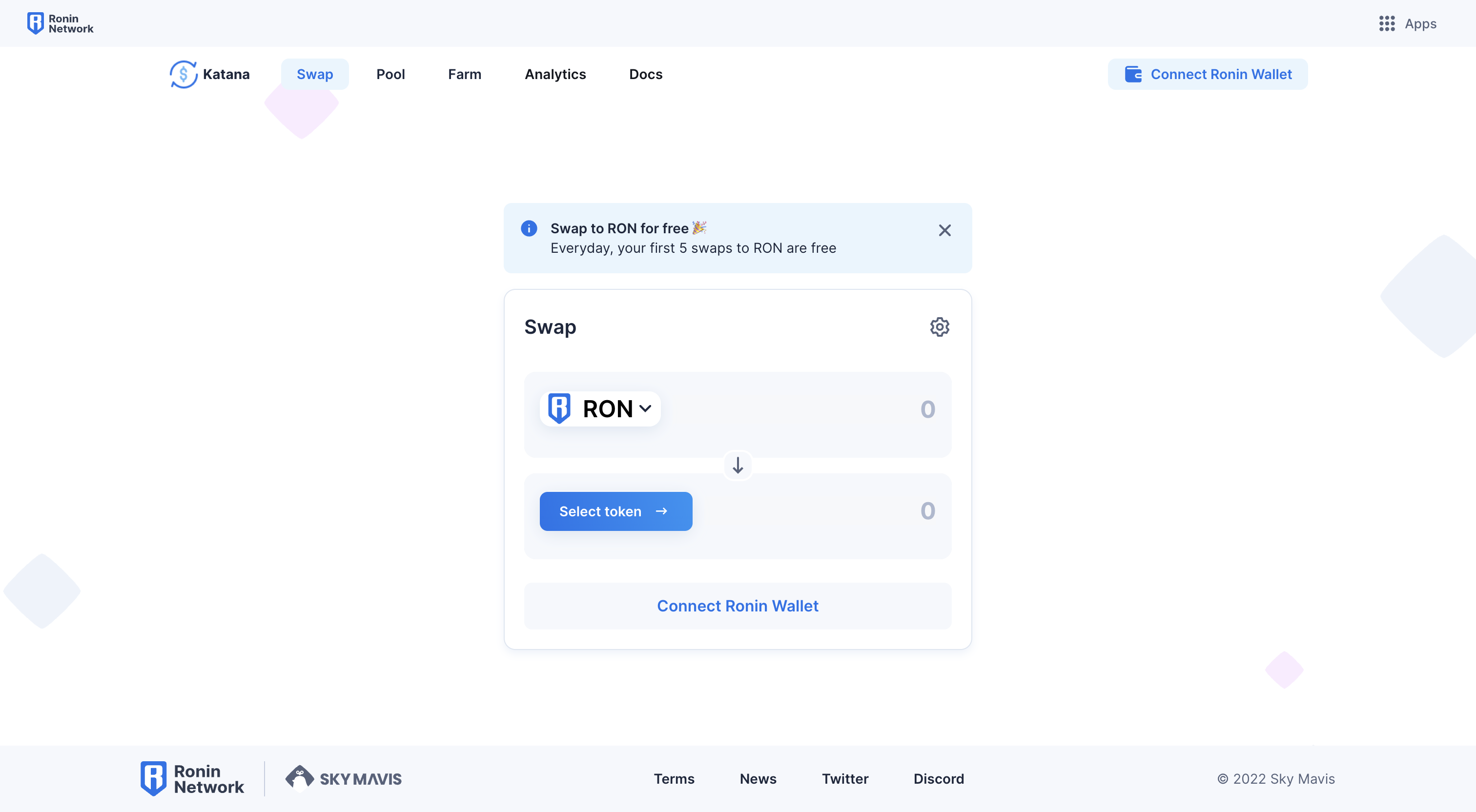 How to swap tokens in Katana – Ronin