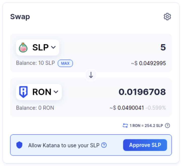 How to swap tokens in Katana – Ronin