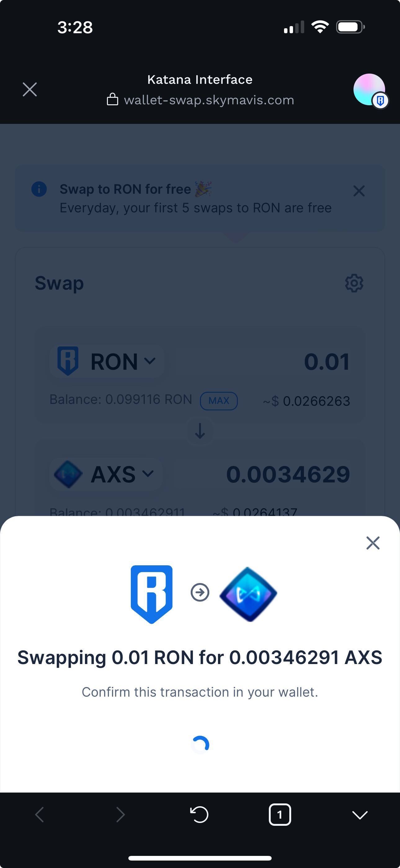 How to swap tokens in Katana – Ronin
