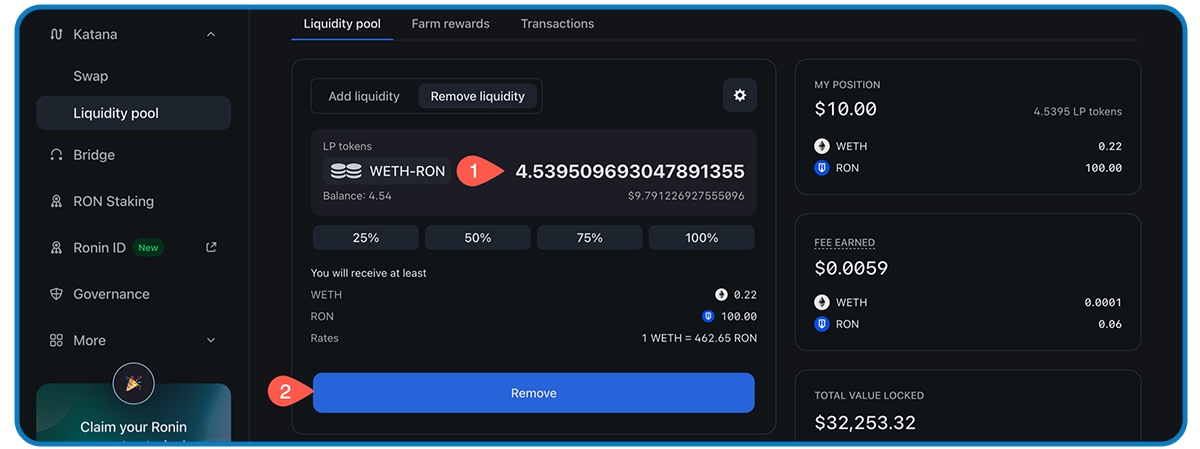 Katana Liquidity Pool Guide – Ronin