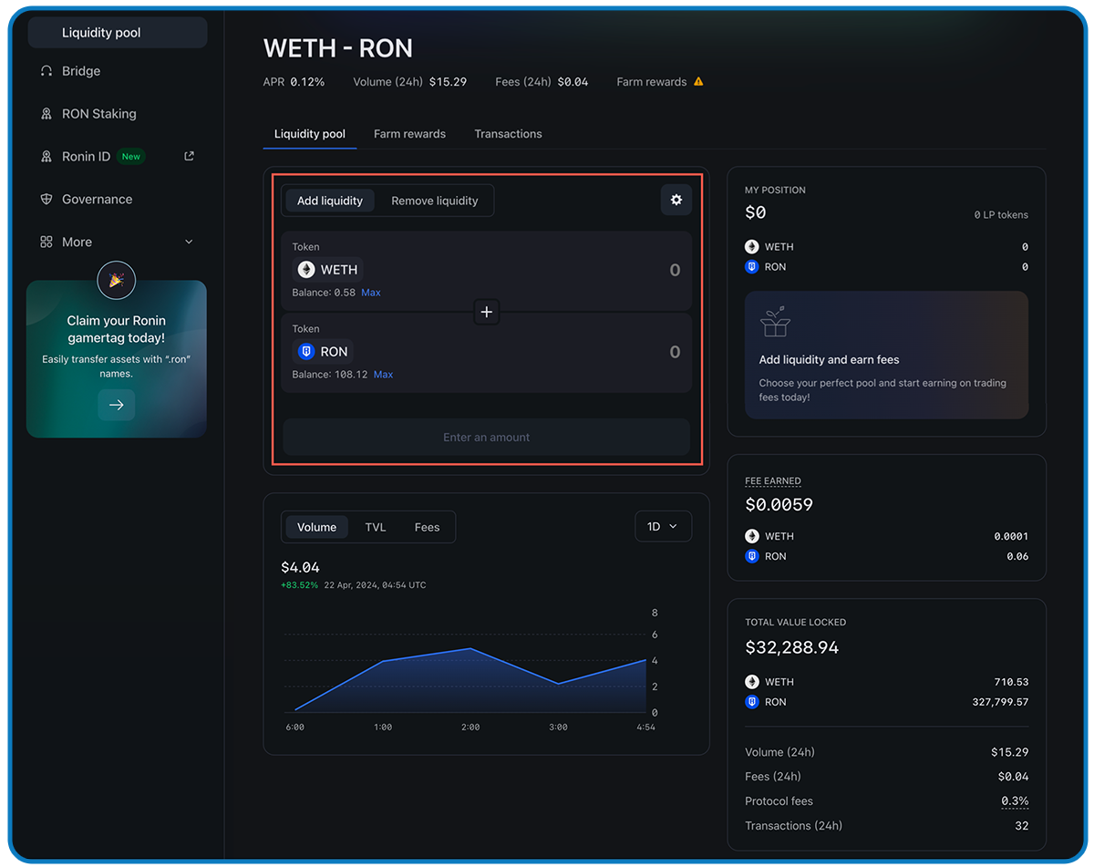 Katana Liquidity Pool Guide – Ronin