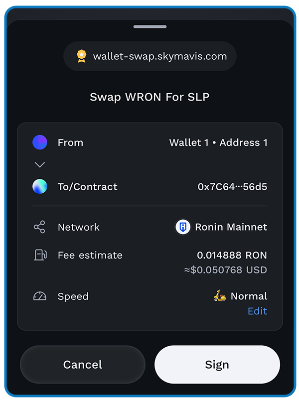 Como fazer Swap de tokens em Katana – Ronin