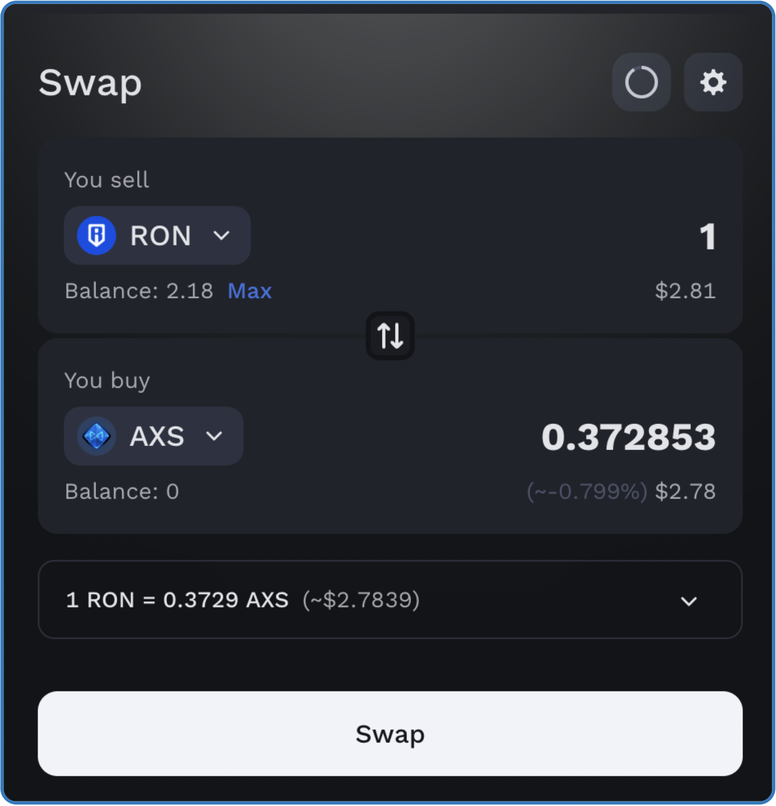 Como fazer Swap de tokens em Katana – Ronin