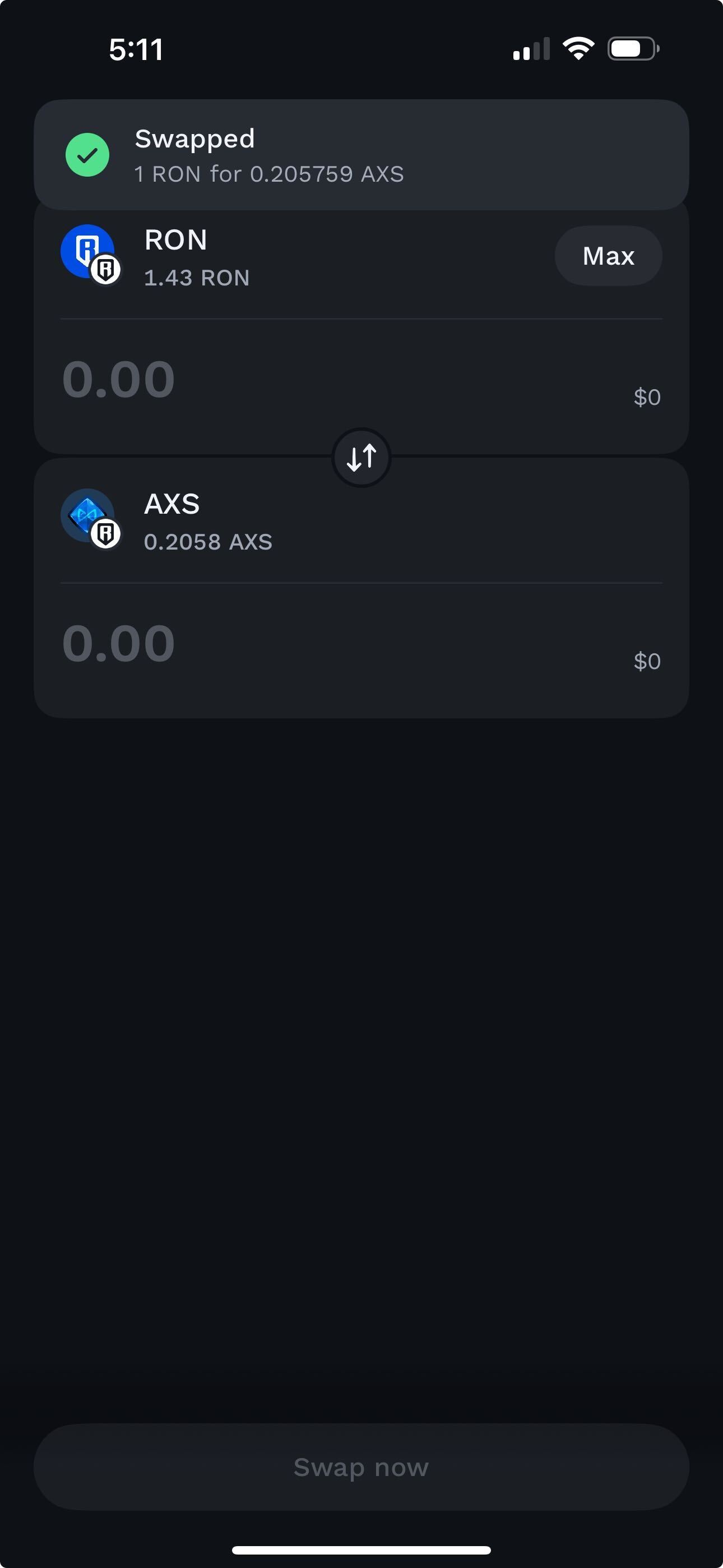 Como fazer Swap de tokens em Katana – Ronin