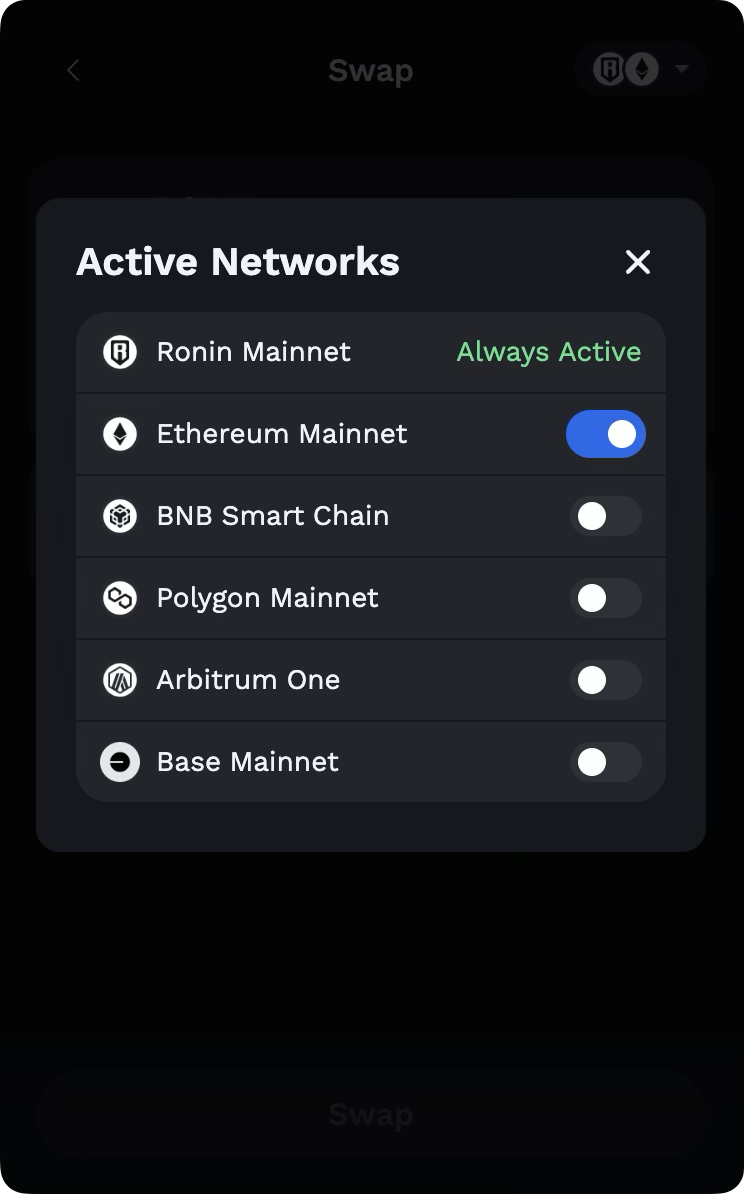 Ronin Wallet - Cross-Chain Swap – Ronin