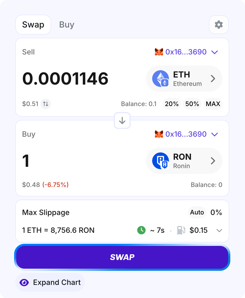 How to Buy/Get RON to your Ronin Wallet – Ronin