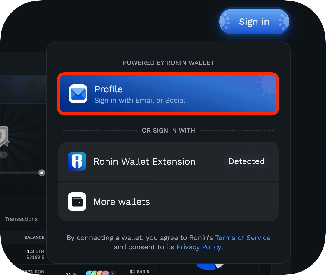 Ronin Wallet - Keyless Wallet Setup Guide [Passwordless Flow] – Ronin
