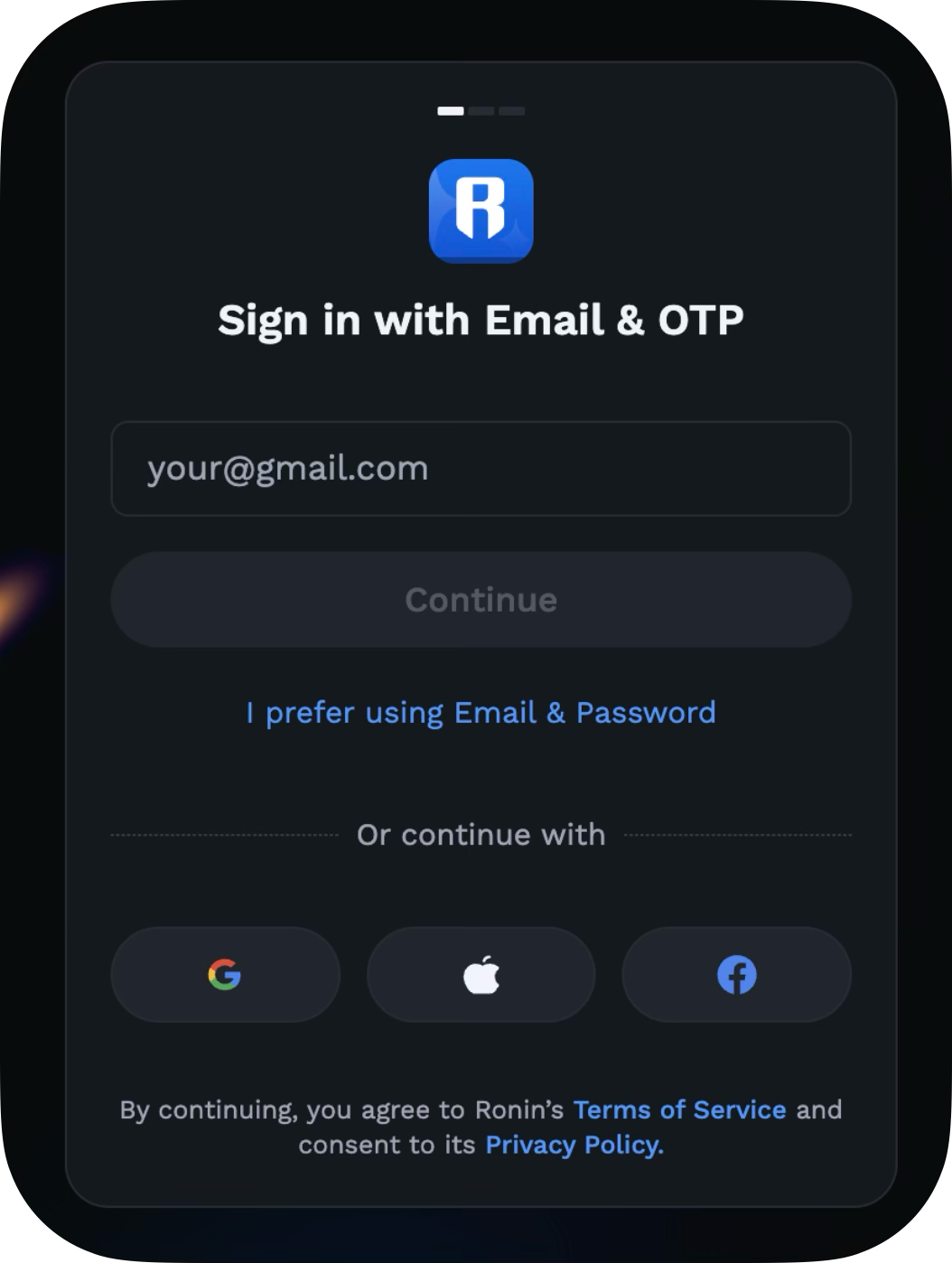 Ronin Wallet - Keyless Wallet Setup Guide [Passwordless Flow] – Ronin